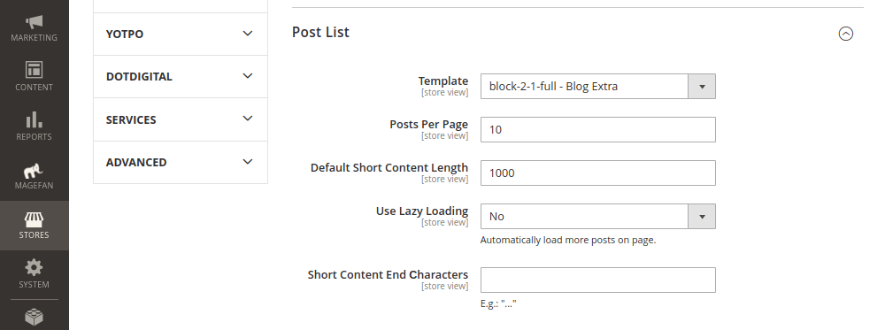 How to Configure Blog Post List in Magento 2?